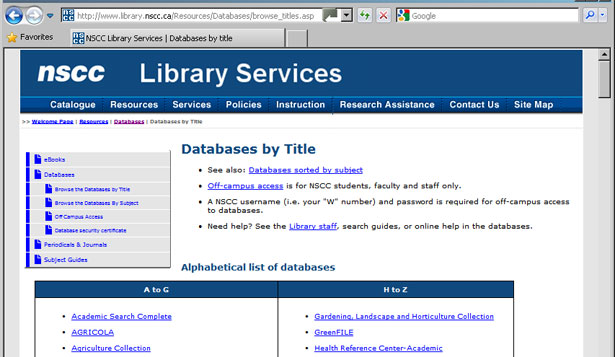 LIT Online Access Perspective - Databases